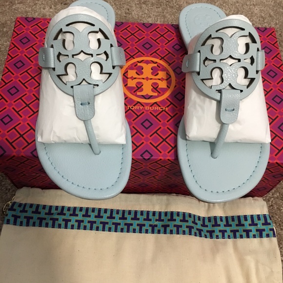 Tory Burch | Shoes | Tory Burch Seltzer Light Blue Miller Sandals ...